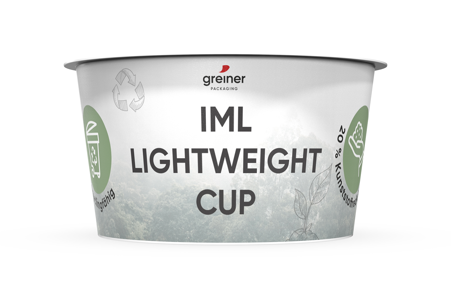 IML lightweight cup achieves material savings | Greiner Assistec